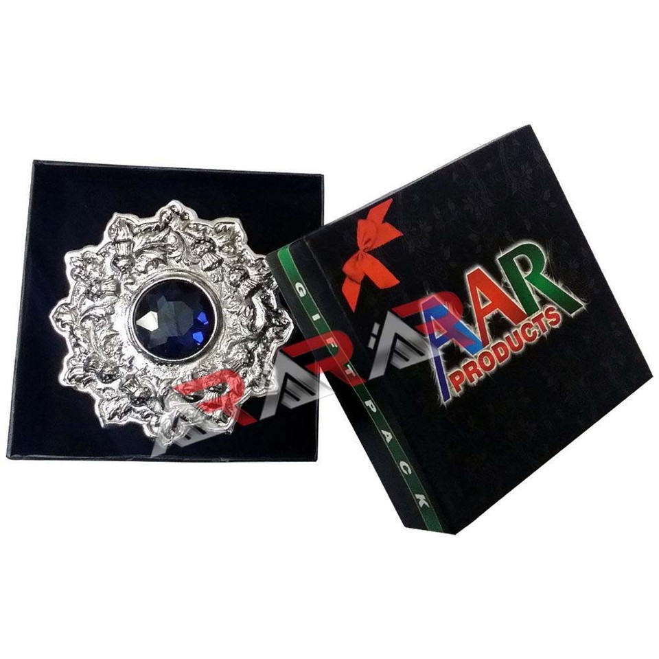 Scottish Kilt Star Fly Plaid Brooch Ornate Brooches Multi Color Stone 4 ...