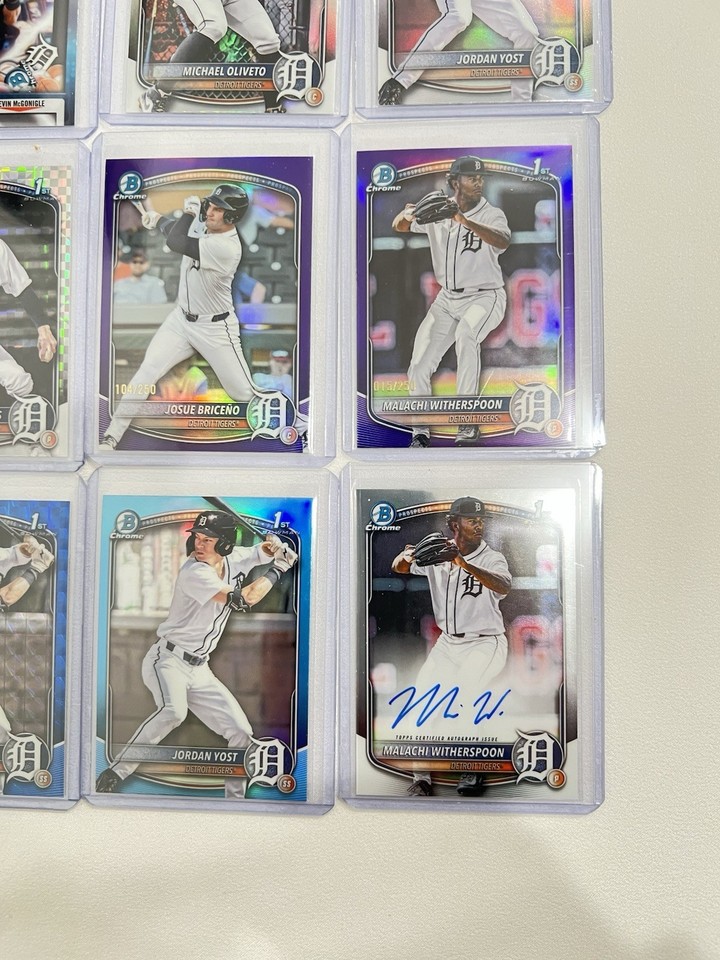 2025 Bowman Draft Chrome 12 Color Numbered Lot #’d Auto Lot Detroit ...