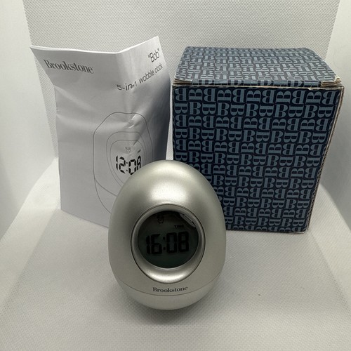 Brookstone “Bob” 5-in-1 Wobble Clock Digital Alarm New in Box | eBay