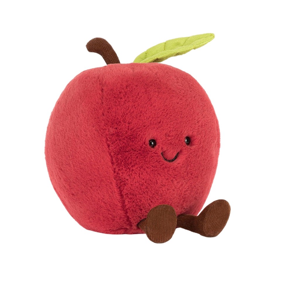 Jelly Cat Amuseables Apple Fruit Soft Toy Stuffed Food Red Apple Toys ...