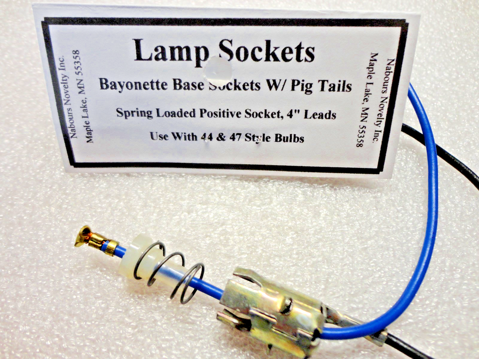 4pcs Mini Lamp Pigtail Sockets, Suitable for 44 & 47 Bayonet Style Mini ...