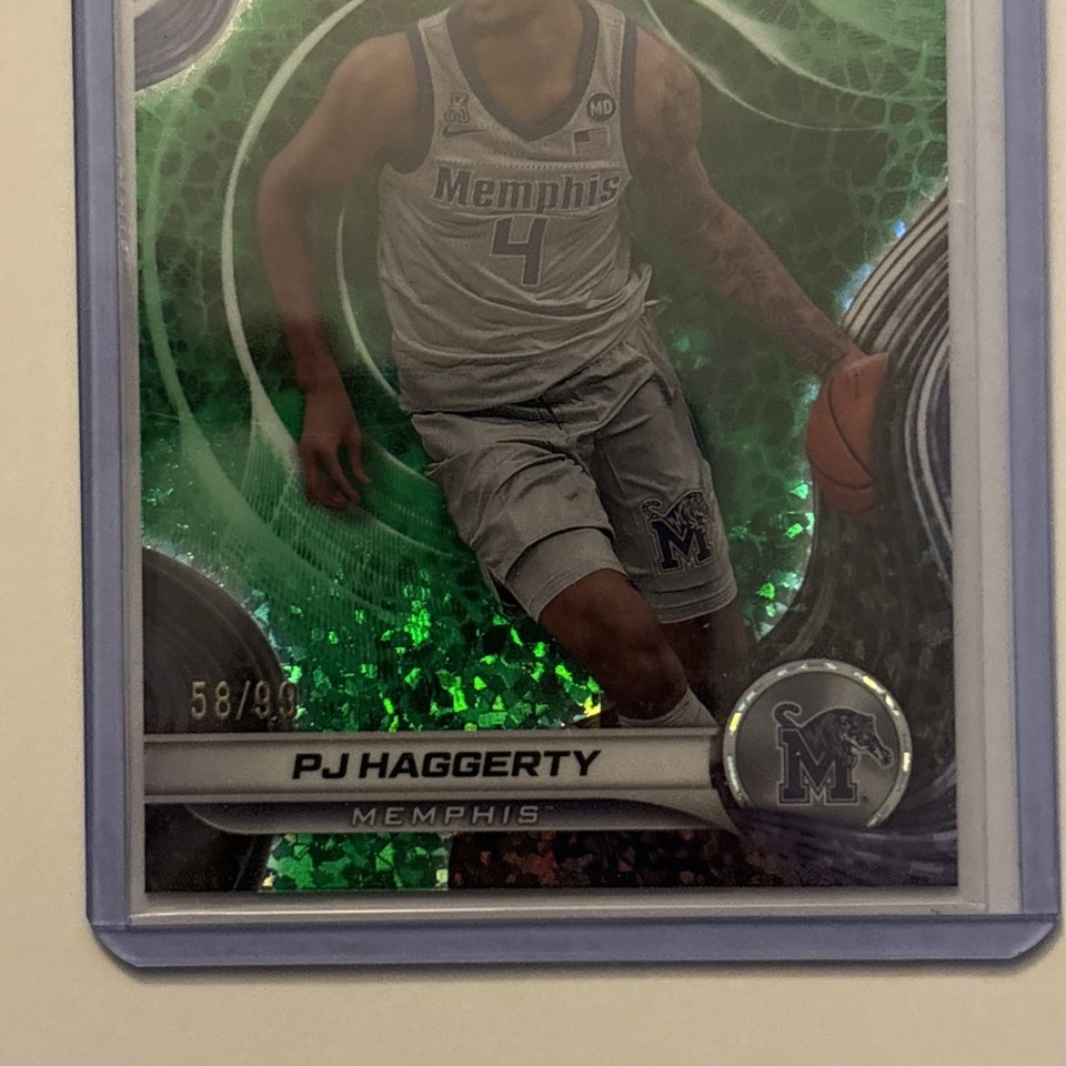 2024-25 Bowman U Best PJ Haggerty #60 Green Mini Diamond Refractor /99 ...