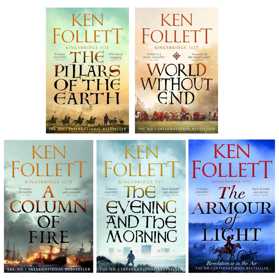 By Ken Follett Kingsbridge Series 5 Books Collection Set: the Pillars ...