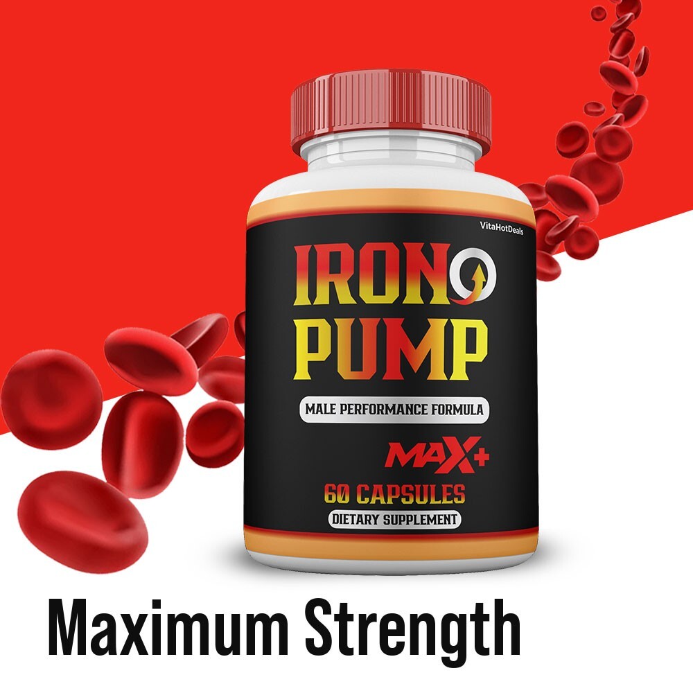 Iron Pump Max + Capsules, Iron Pump Max+ Pills for Men, Male Health (5 ...