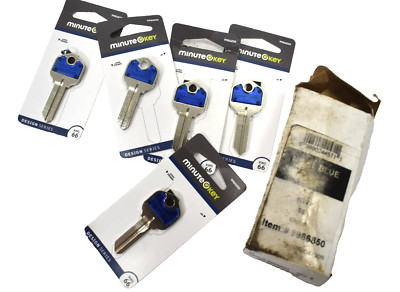 Lot of 5 MinuteKey Design Series Blue KW1 Key Blanks 9986850 Stainless ...