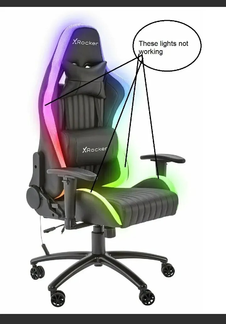 X-Rocker Alpha RGB Neo Motion LED eSports Gaming Chair (Lights Not ...