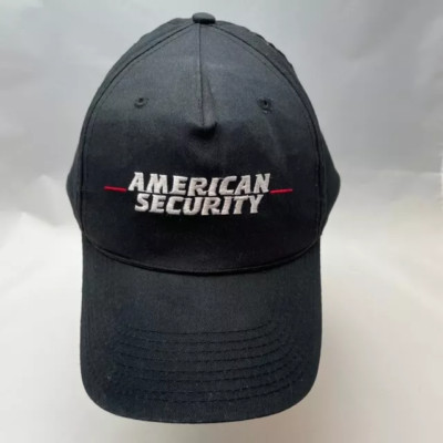 American Security Hat Baseball Cap Adjustable Snapback Black Security ...