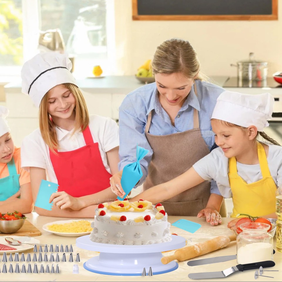 Cake Turntable Cake Stand with 60 Pcs Cake Decorating Supplies Kit ...