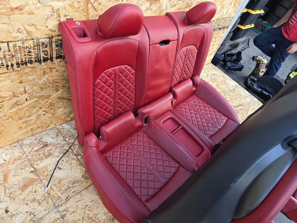 LEATHER SEAT SEATS SET FRONT/REAR RED COLOR 40K 18-23 AUDI A5 S5 RS5 B9 ...