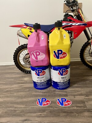 VP RACING FUELS MAKIN' POWER SET OF 2 ORIGINAL RACING DECAL GAS JUG ...