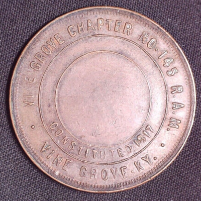 Vine Grove Chapter No 145 Masonic Penny Token Vine Grove Kentucky | eBay