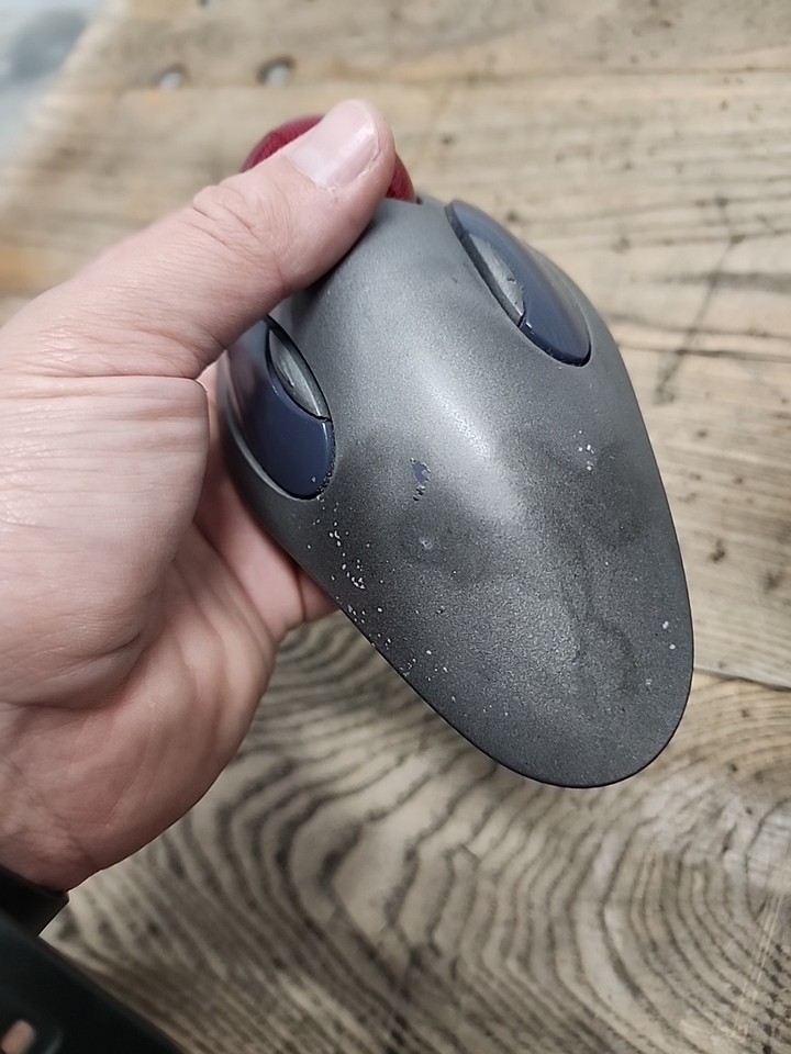 USED Logitech Trackball Mouse Marble Ball T-BC21 USB 810-000767 Tested ...