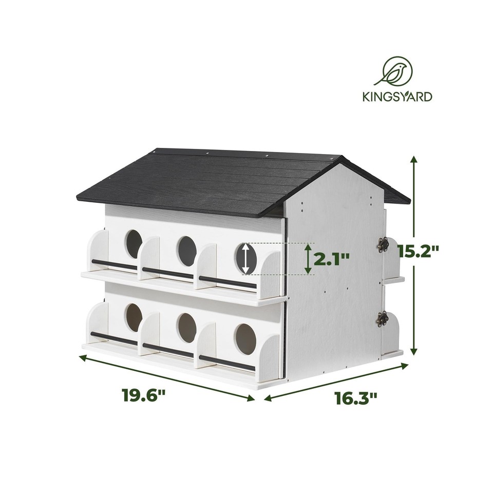 Kingsyard Recycled Plastic Purple Martin House - Pre-Assembled Bird ...