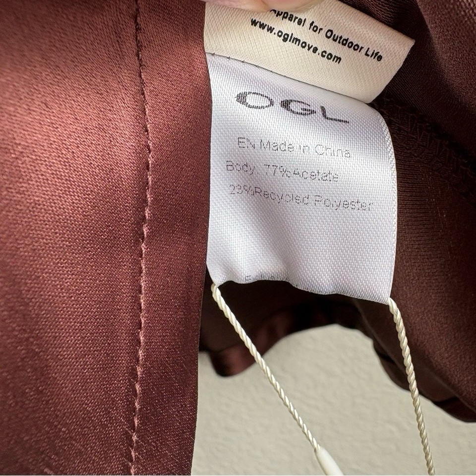 NWT OGL Move Acetate Silk-Like Bias-Cut Dark Brown Slip Mini Skirt M | eBay