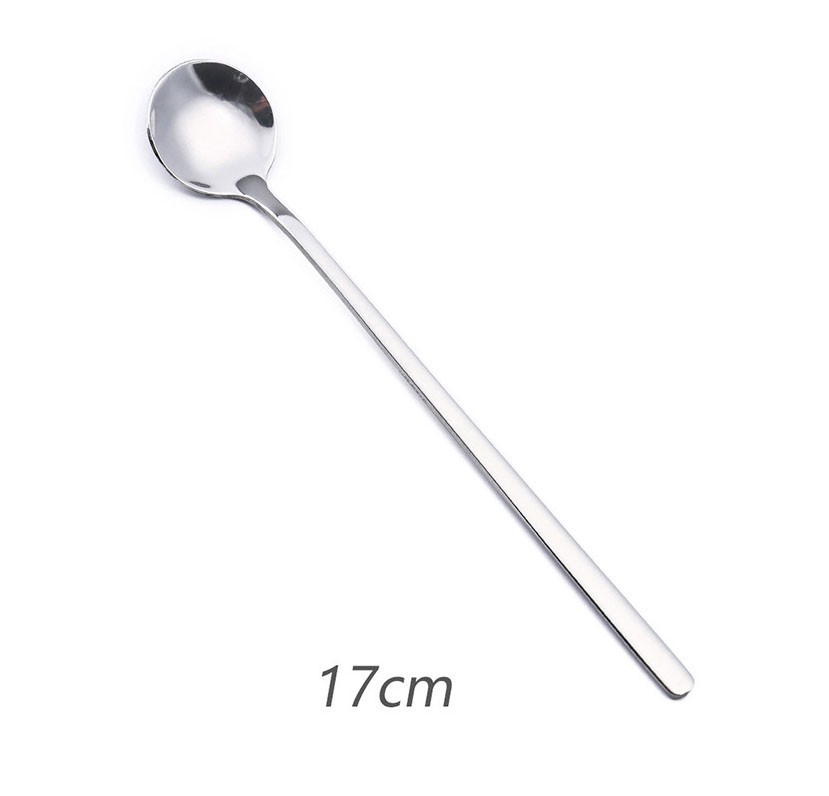 Bathroom Small Round Spoon Square Spoon Resistance To Rust Silver 0.7 ...