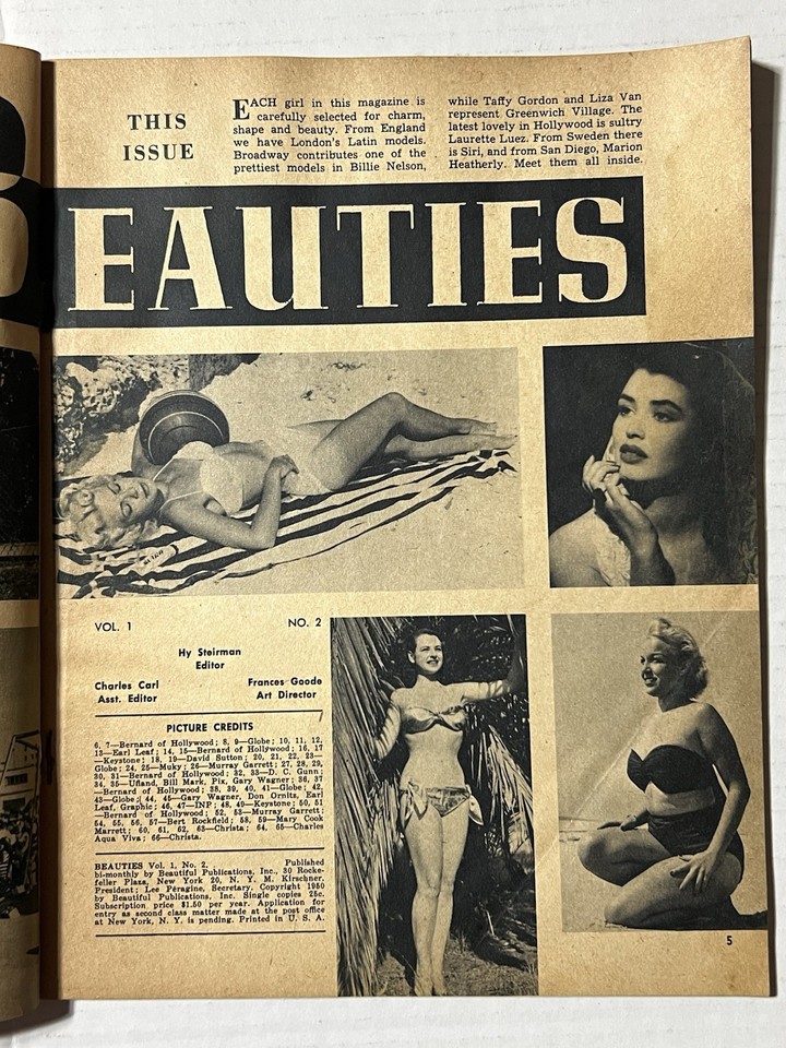 Beauties Magazine 1950 Vol. 1 No. 2 | eBay UK