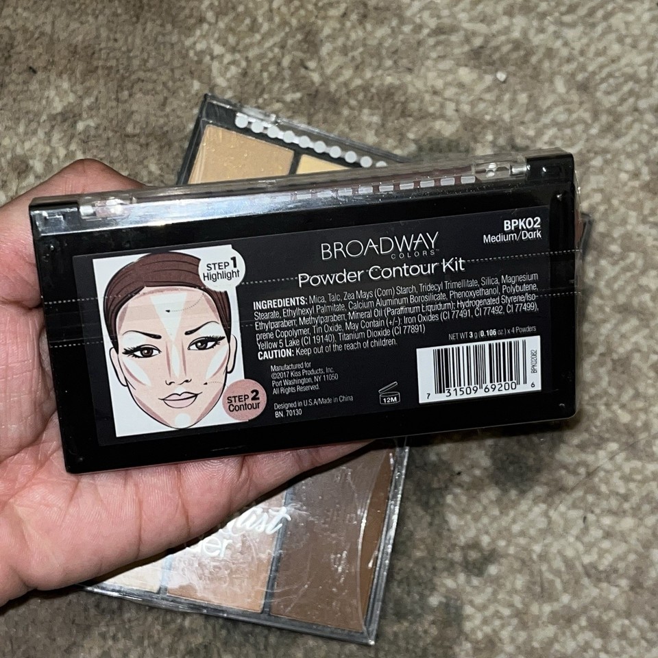 2 For 1 Broadway Colors Contour Artist Powder 4 Pallet Kit BPK02 Medium ...