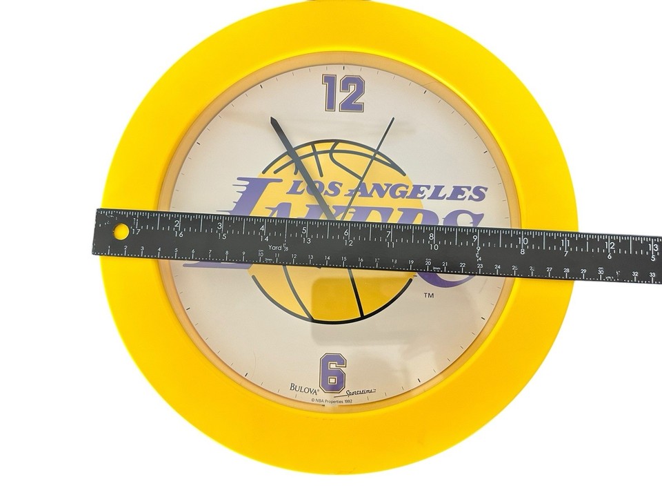 Vintage 1992 Los Angeles Lakers Bulova Wall Clock NBA Magic Johnson Era ...
