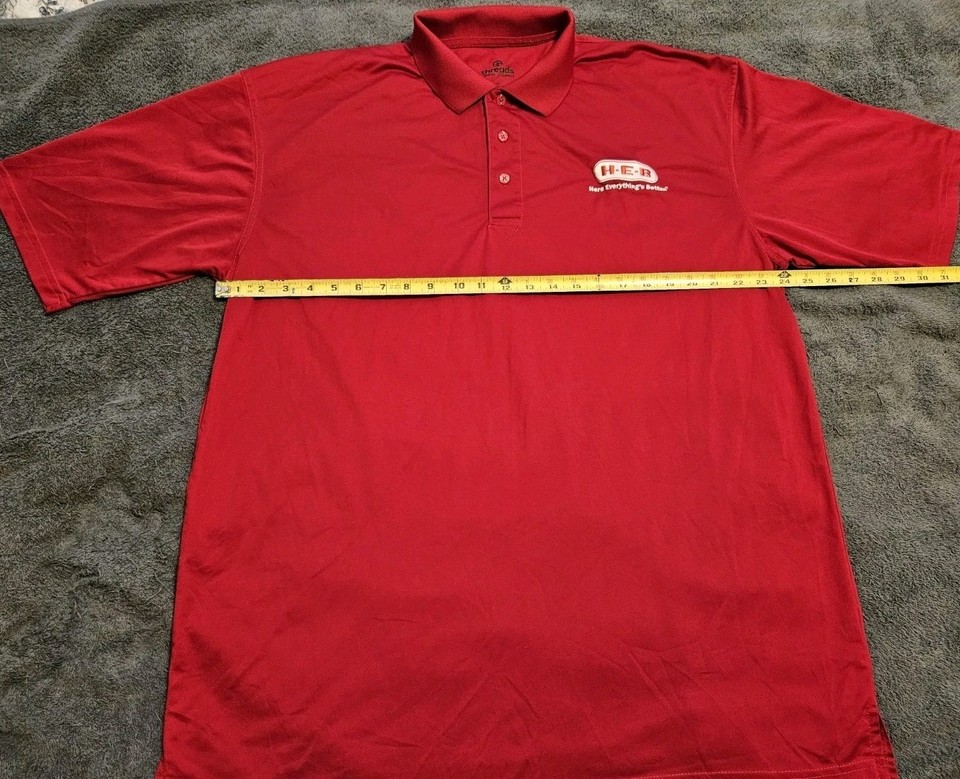 HEB Polo Shirt Mens Extra Large Work Employee Uniform | eBay