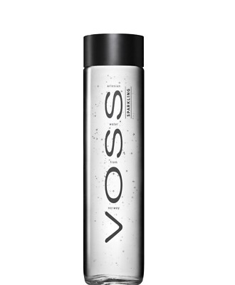 2 X Voss Artesian Sparkling Glass Bottles without water brand new 850ml ...