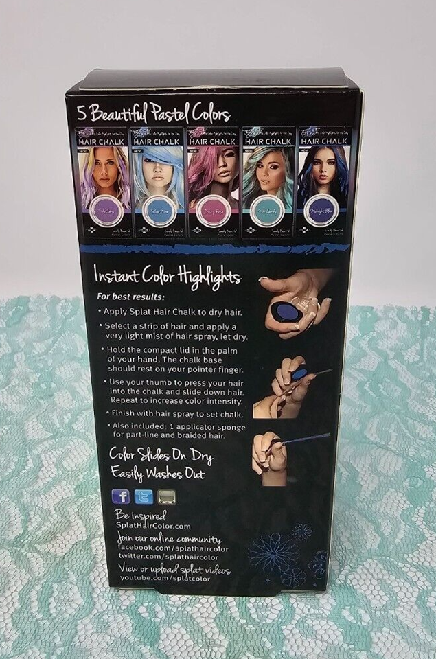 SPLAT Hair Chalk Color Highlights of the Day Temporary Haircolor ...