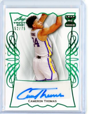 2021-22 Leaf Trinity CAMERON THOMAS Cam Green AUTO Autograph RC Rookie ...