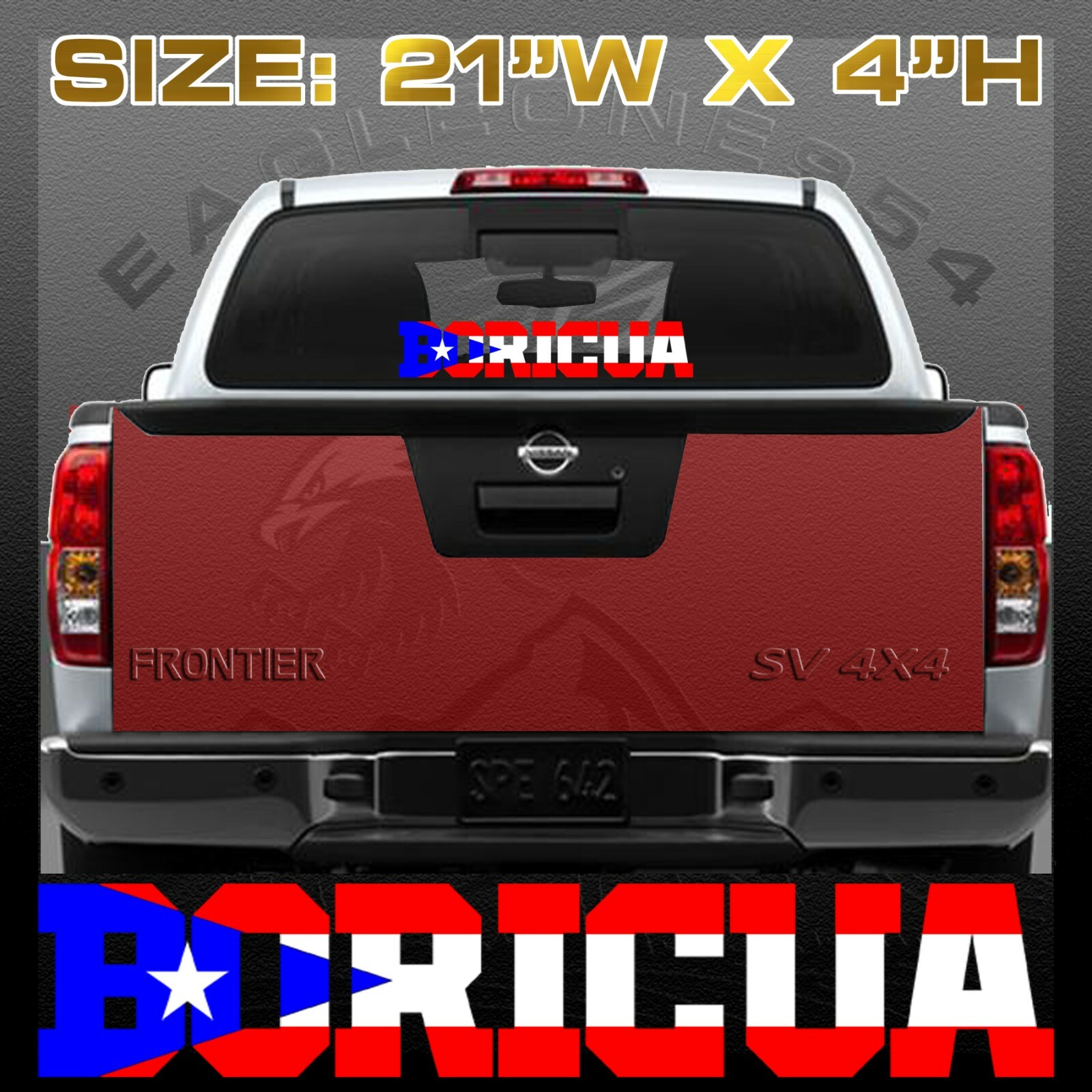 1 PUERTO RICAN PUERTO RICO FLAG RACING CAR DECAL STICKER BORICUA # 1921 ...