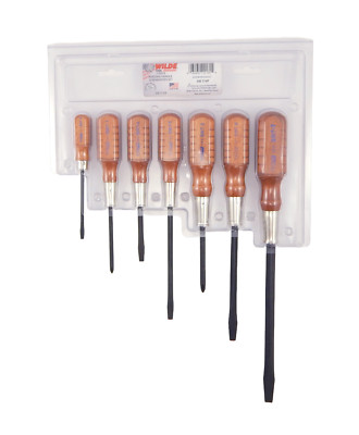 Wilde Tools 7pc Vintage Style Wood Handle Screwdriver Set MADE IN USA ...