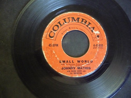 Johnny Mathis Small World/You Are Everything 45 RPM Good Original | eBay