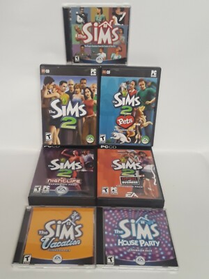 Sims & Sims 2 LOT, 2 Games and 5 Expansion Packs 14633147261| eBay