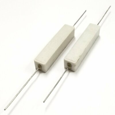 Lot of 2, 4K Ohm 4,000 Ohm 10 Watt Wirewound Ceramic Power Resistors ...