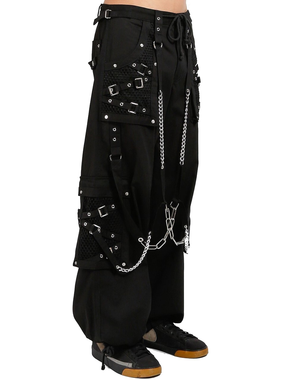 Men's Black The Goth Dark Cyber Ultra Punk Monster Rings Pants | eBay