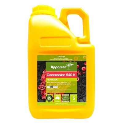 APPARENT CONCUSSION 540K GLYPHOSATE 5L HERBICIDE 540 G/L HIGH POWER ...