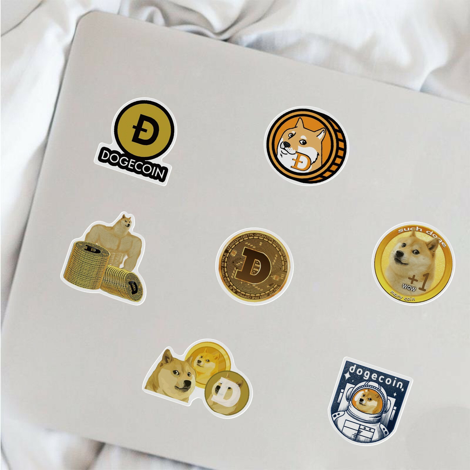 Dogecoin Stickers (Pack of 50) and Special Edition Dogecoin Coin ...