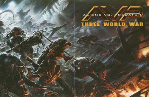 AVP Aliens vs Predator Dark Horse Comics Promo Art Poster ~ Three World ...