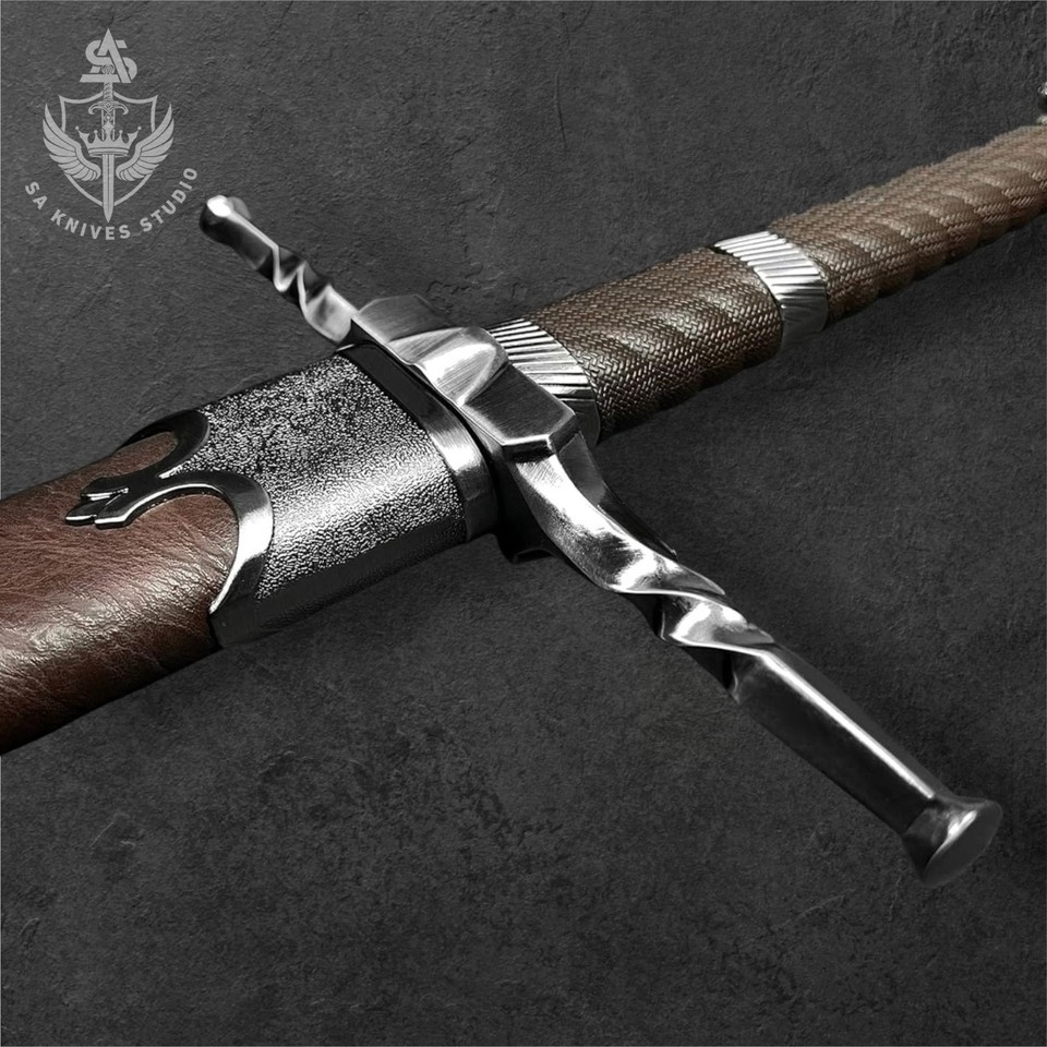 Medieval Longsword With Leather Scabbard & Belt | Full Tang Carbon ...