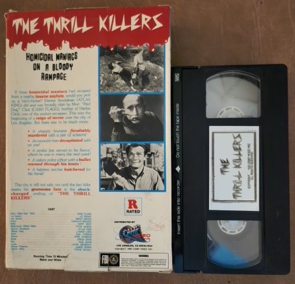The Thrill Killers VHS Big Box Camp Video Ray Dennis Steckler | eBay
