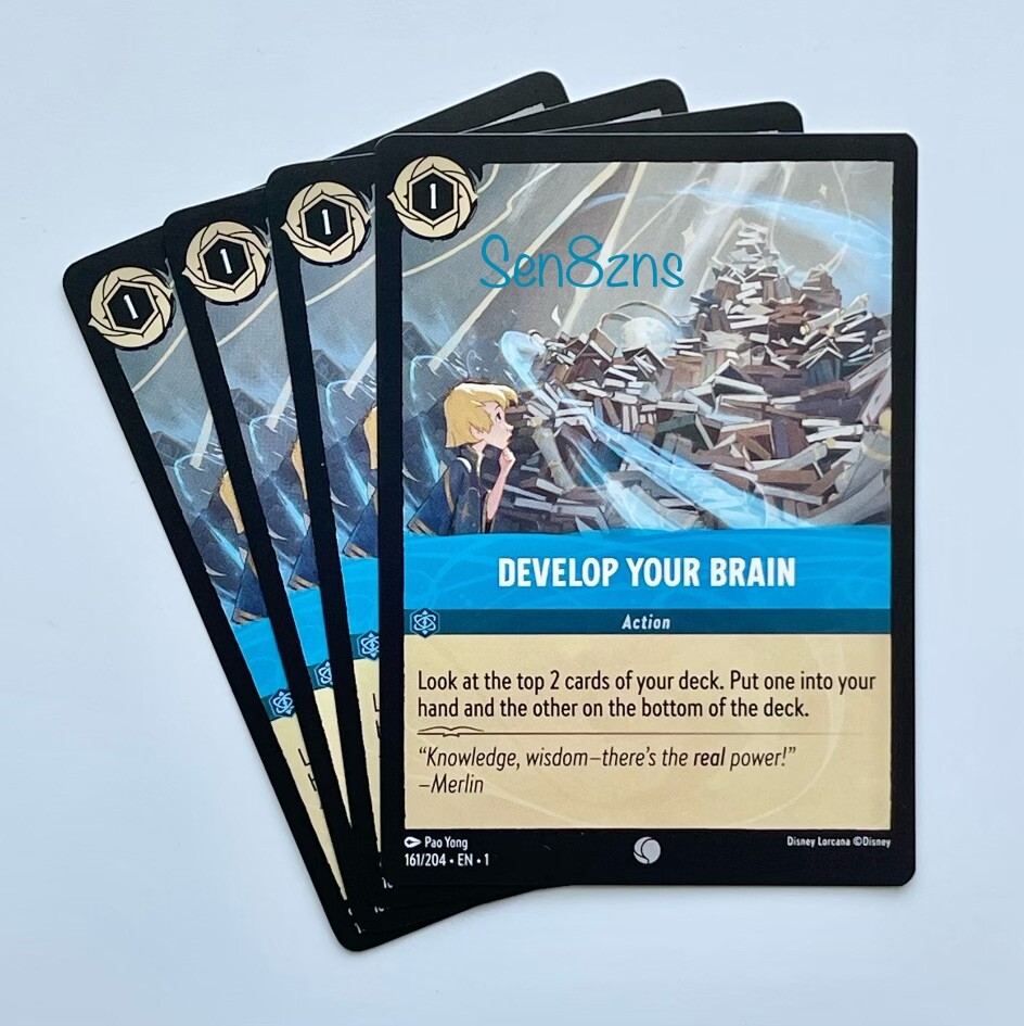 4x Develop Your Brain 161/204 Non-Foil Common 2023 Disney Lorcana TCG | eBay