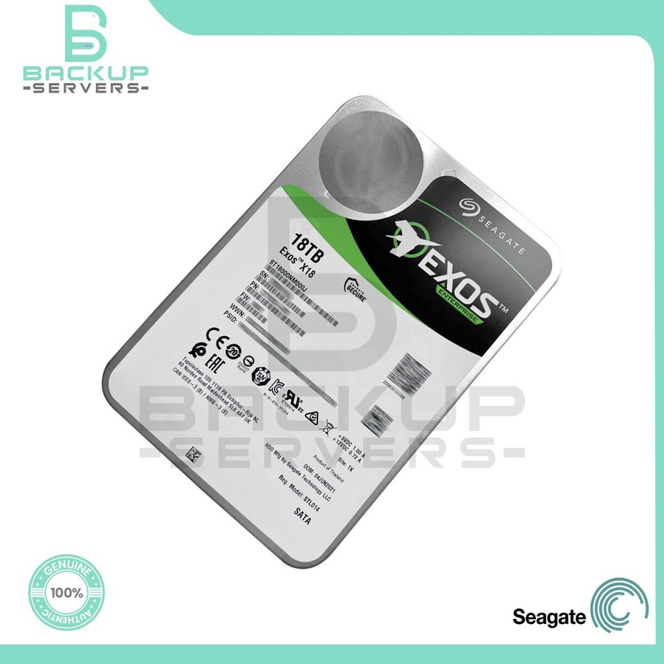ST18000NM000J Seagate Exos X18 18TB 6Gbps 7.2K 3.5" 512e 256MB SATA ...