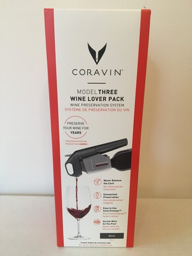 BRAND NEW UNOPENED CORAVIN MODEL THREE WINE LOVER PACK SKU 112210 | eBay