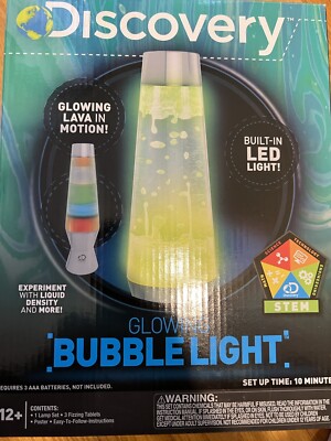 Discovery Glowing Bubble Lava Light Built- In LED LIGHT STEM | eBay