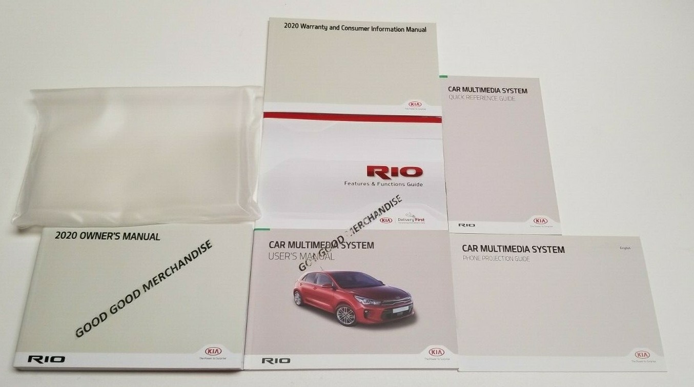 2020 KIA RIO OWNERS MANUAL USER GUIDE S LX LX EX PACK I4 1.6 SEDAN ...