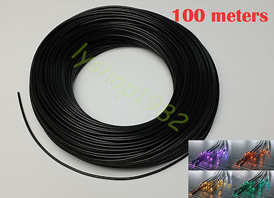 Solid Black Optical Fiber Cable Inner 2mmx100m Solid Fiber Optics With ...