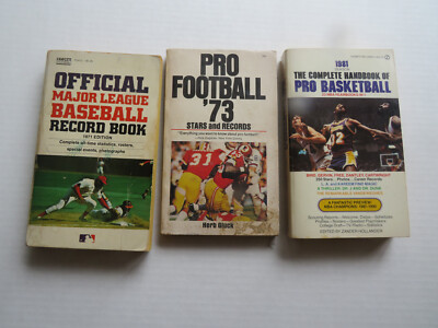 1971 MLB Records, 1973 NFL Records & 1981 NBA Season Complete Handbook ...