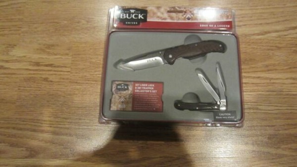 Buck Knives Combo Gift Set 381 Trapper Small 327 Nobleman Large for ...