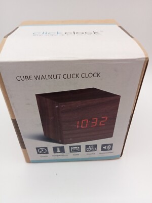 Gingko Cube Click Clock Walnut, Boxed with original instructions | eBay UK