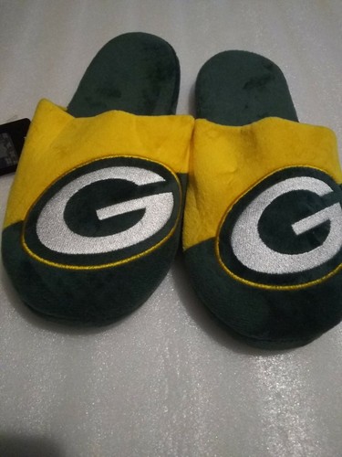 NFL Green Bay Packers Size 11/12 Colorblock Men's Slide Slippers ...