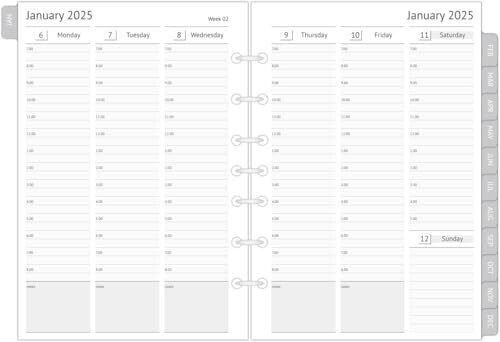 2025 Planner Refills for 3-Ring Mini Binder, Weekly and Monthly ...