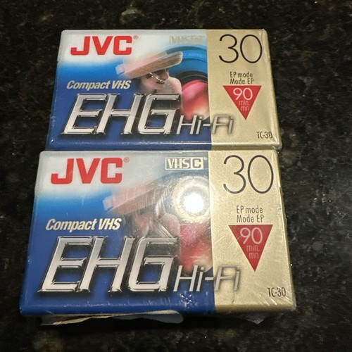 2 JVC EHG 30 Compact VHS C Camcorder Tape Hi Fi 90 Min EP Model TC 30 ...