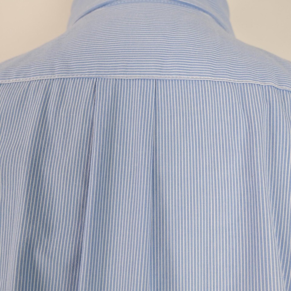 American Eagle Mens Slim Fit Button Up Light Blue Striped Shirt XL | eBay